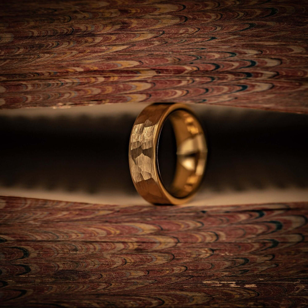 HAMMERED GOLD RING, Women’s Gold Wedding Ring, Gold Hammered Ring, Wom